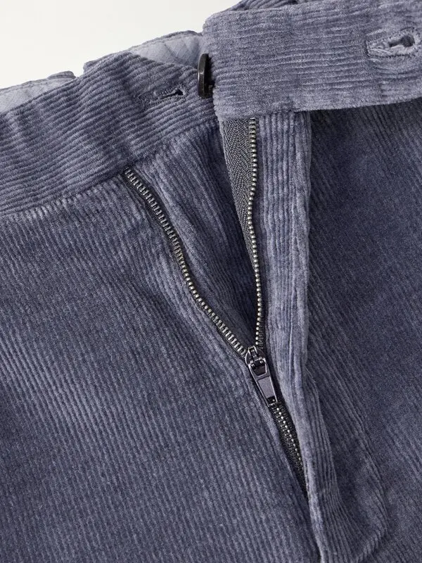 SLOWEAR Incotex Tapered Cotton-blend Corduroy Trousers