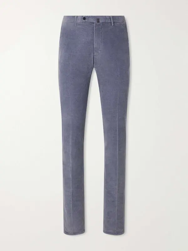 SLOWEAR Incotex Tapered Cotton-blend Corduroy Trousers