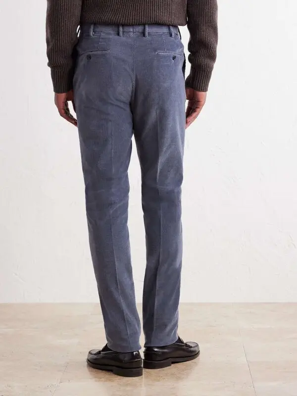SLOWEAR Incotex Tapered Cotton-blend Corduroy Trousers
