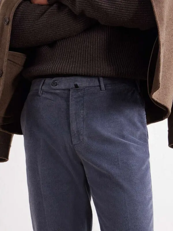 SLOWEAR Incotex Tapered Cotton-blend Corduroy Trousers
