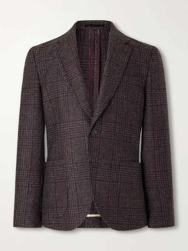 Paul Smith Wool-blend Prince Of Wales Blazer