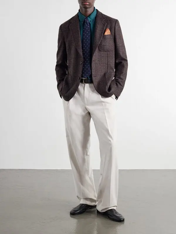 Paul Smith Prince Of Wales Checked Wool-blend Blazer
