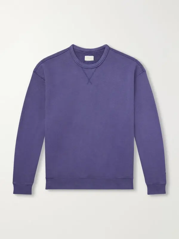 Aimé Leon Dore Marina Cotton-jersey Sweatshirt - Blue
