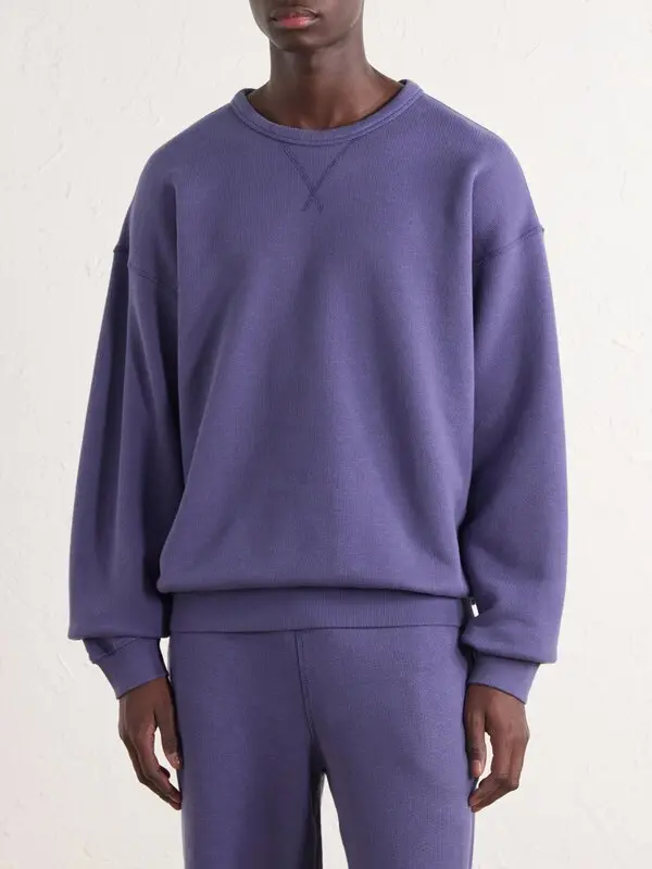 Aimé Leon Dore Marina Cotton-jersey Sweatshirt - Blue