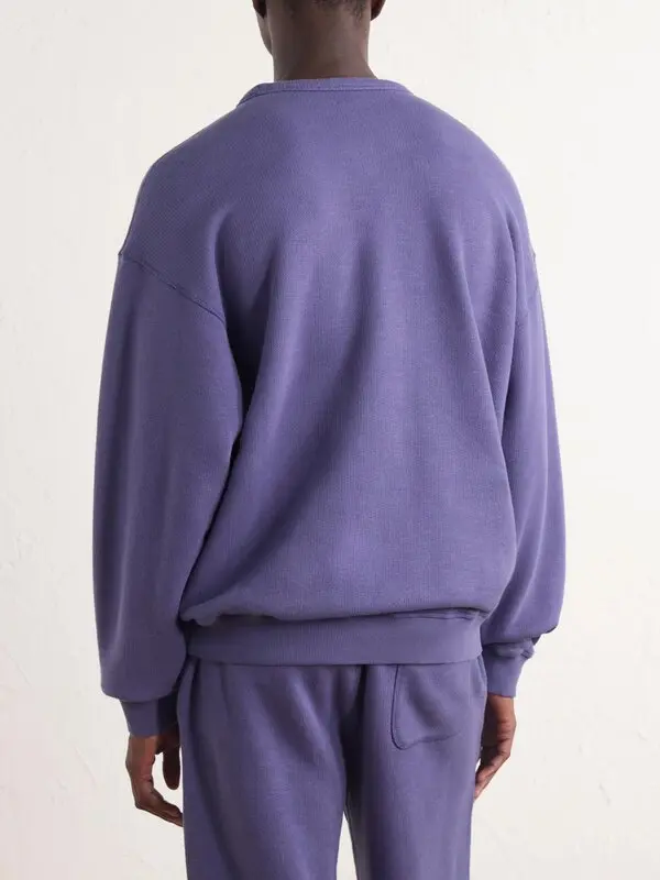 Aimé Leon Dore Marina Cotton-jersey Sweatshirt - Blue