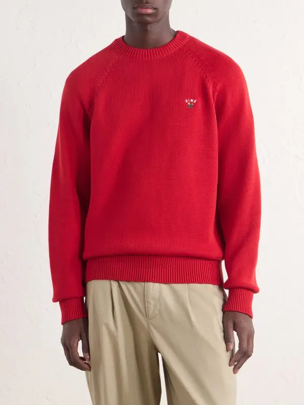 Aimé Leon Dore Logo-embroidered Cotton Sweater