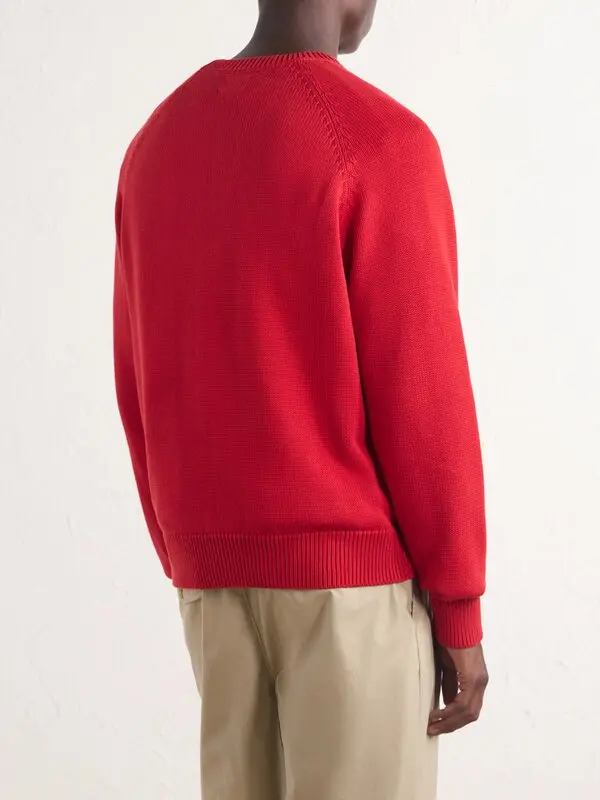 Aimé Leon Dore Logo-embroidered Cotton Sweater