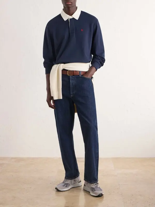 Aimé Leon Dore Cotton-jersey Polo Shirt - Navy