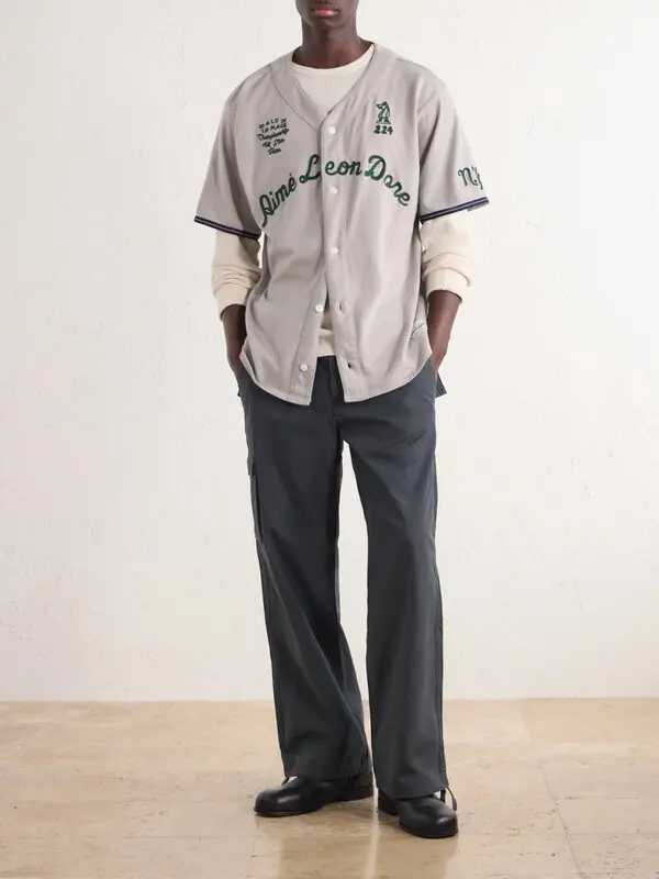 Aimé Leon Dore Logo-embroidered Cotton Shirt