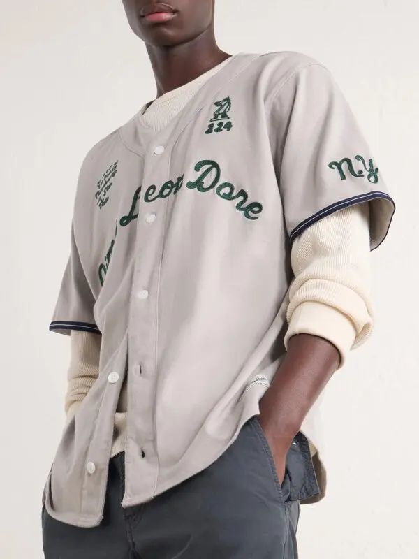 Aimé Leon Dore Logo-embroidered Cotton Shirt