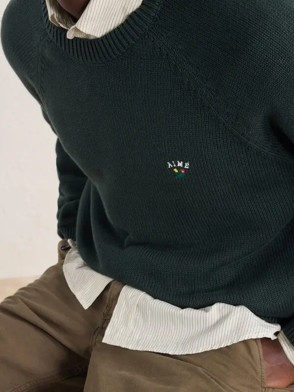 Aimé Leon Dore Logo-embroidered Cotton Sweater