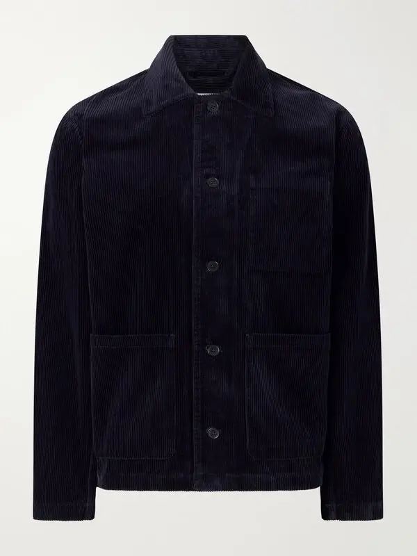 Nn07 Morgan 50004 Organic Cotton-corduroy Chore Jacket - Blue