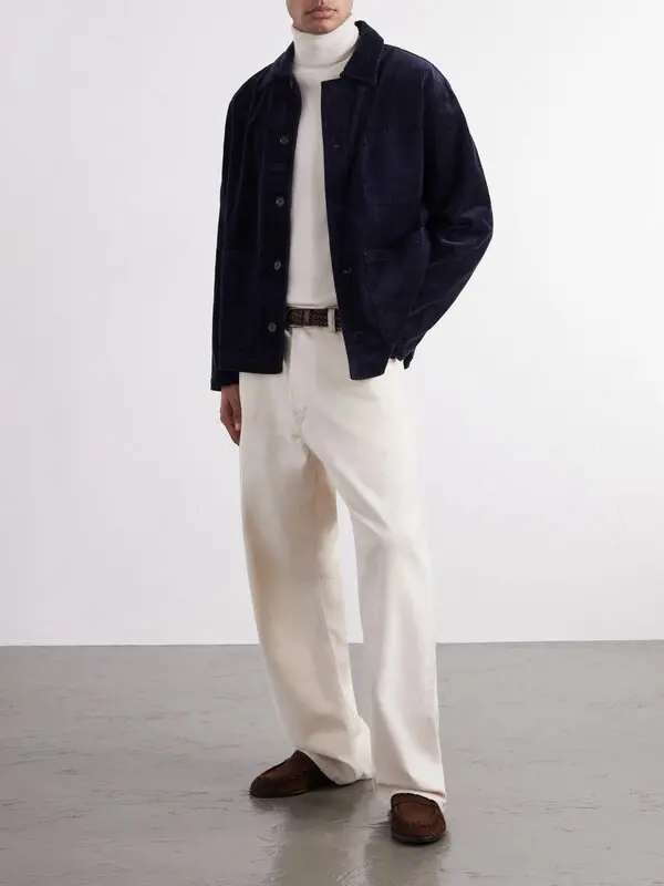 Nn07 Morgan 50004 Organic Cotton-corduroy Chore Jacket - Blue
