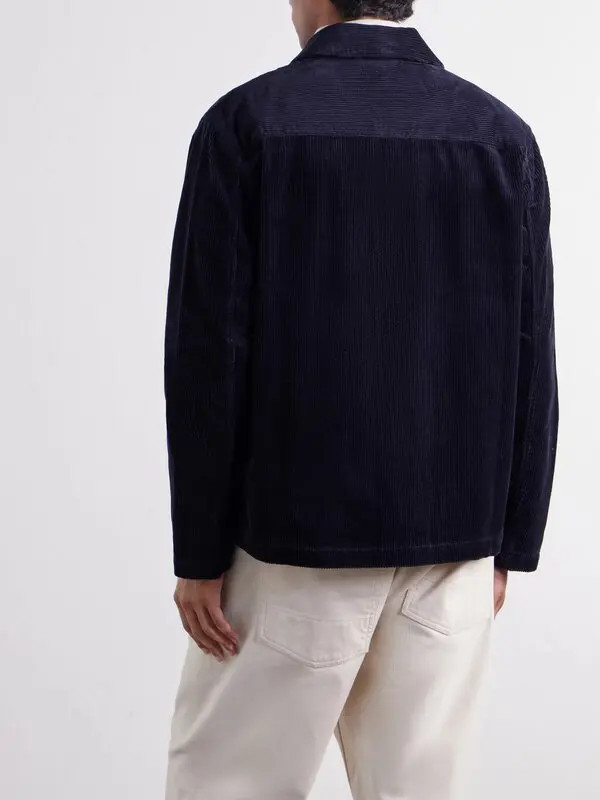 Nn07 Morgan 50004 Organic Cotton-corduroy Chore Jacket - Blue