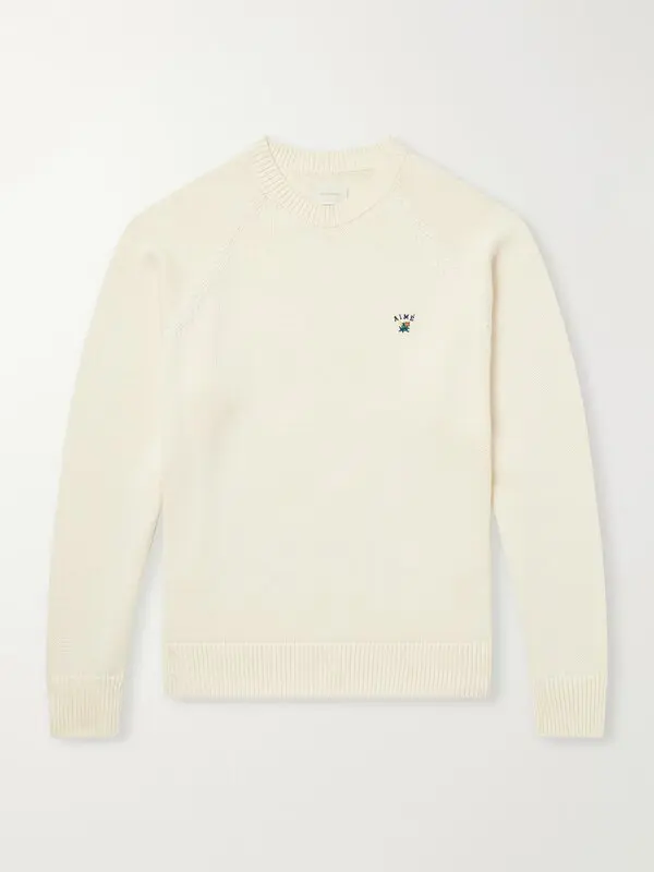 Aimé Leon Dore Logo-embroidered Cotton Sweater