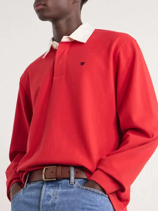 Aimé Leon Dore Logo-embroidered Cotton-jersey Polo Shirt