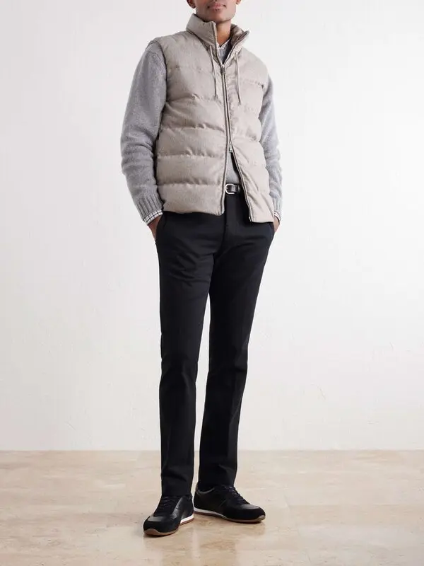 SLOWEAR Montedoro Quilted Wool-blend Down Gilet