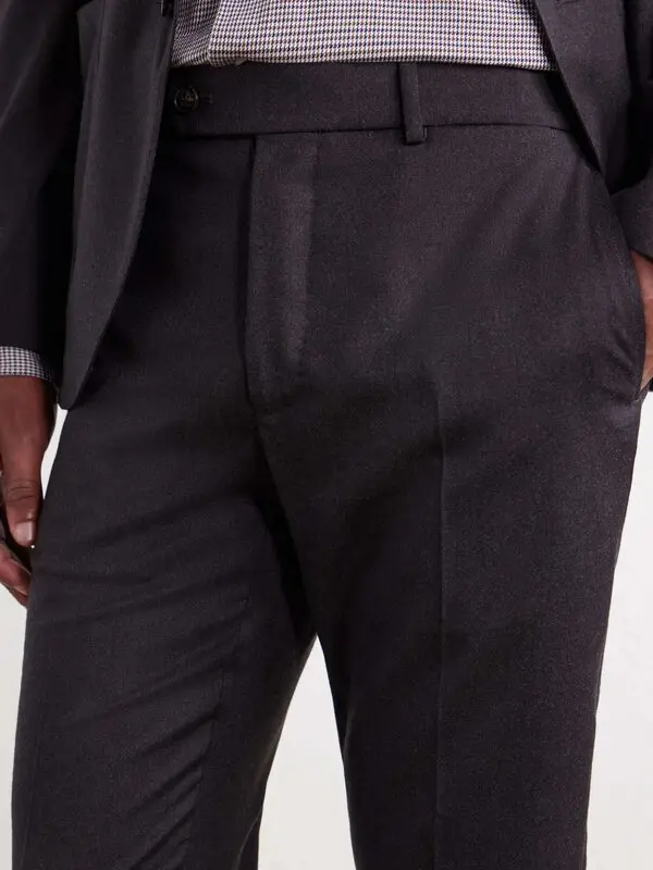 SLOWEAR Incotex Tapered Wool-blend Flannel Trousers