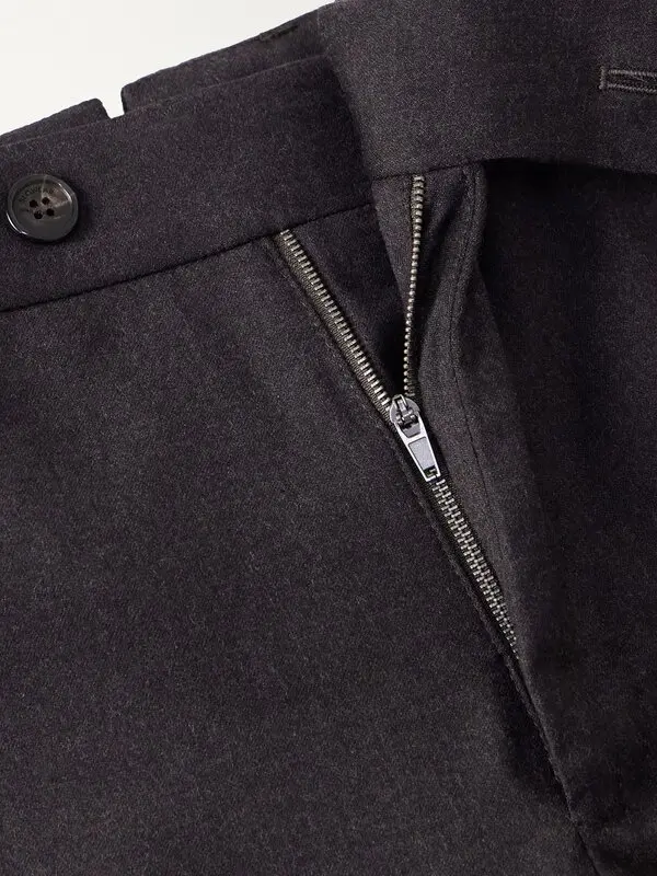 SLOWEAR Incotex Tapered Wool-blend Flannel Trousers