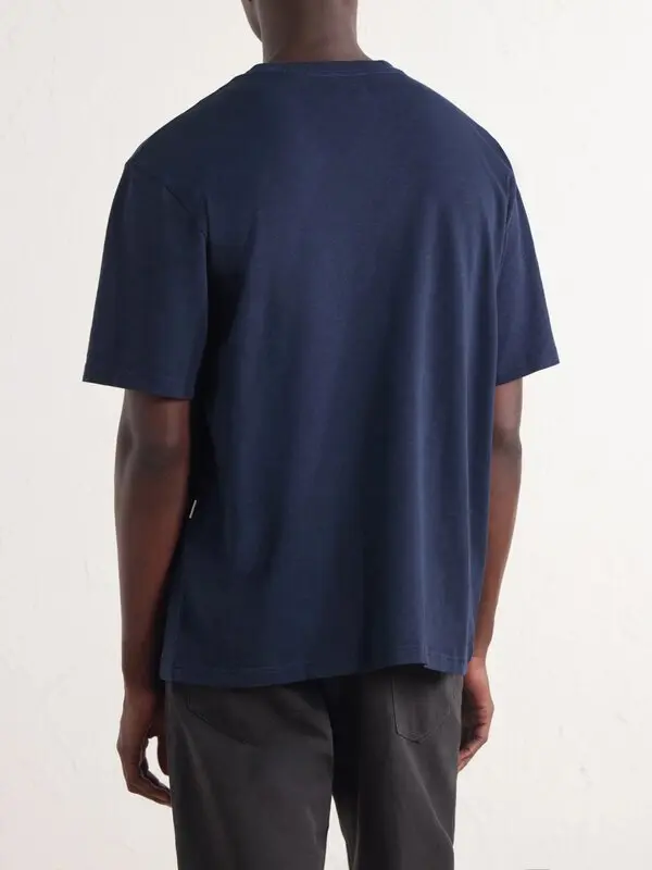 Aimé Leon Dore St. George Logo-embroidered Cotton-jersey T-shirt - Blue