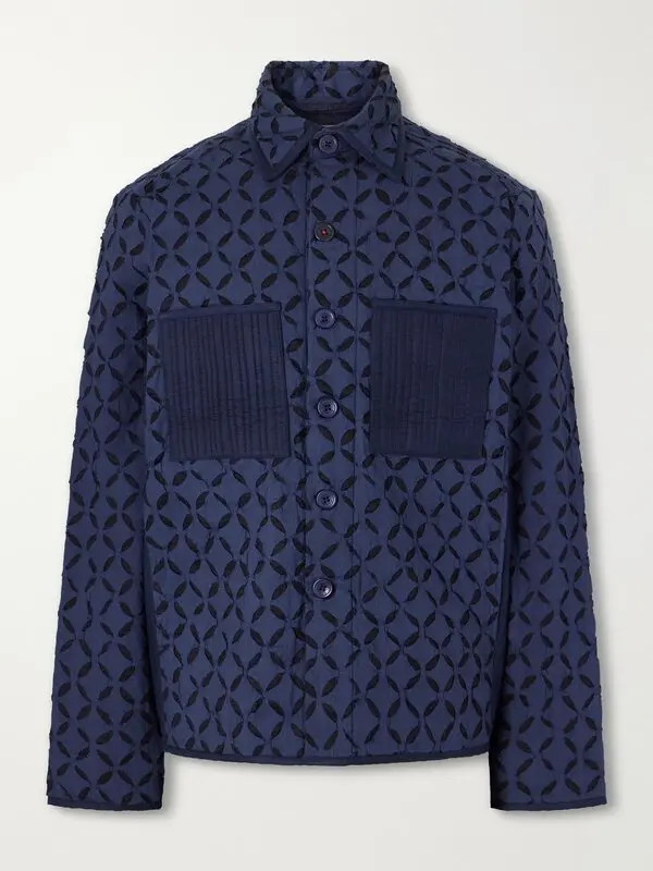 KARDO Wynton Cut-out Padded Textured-cotton Blouson Jacket