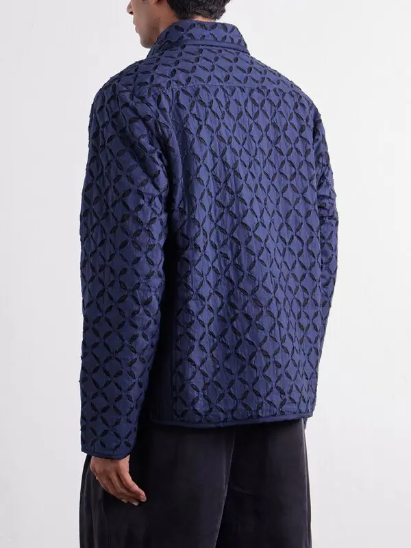 KARDO Wynton Cut-out Padded Textured-cotton Blouson Jacket