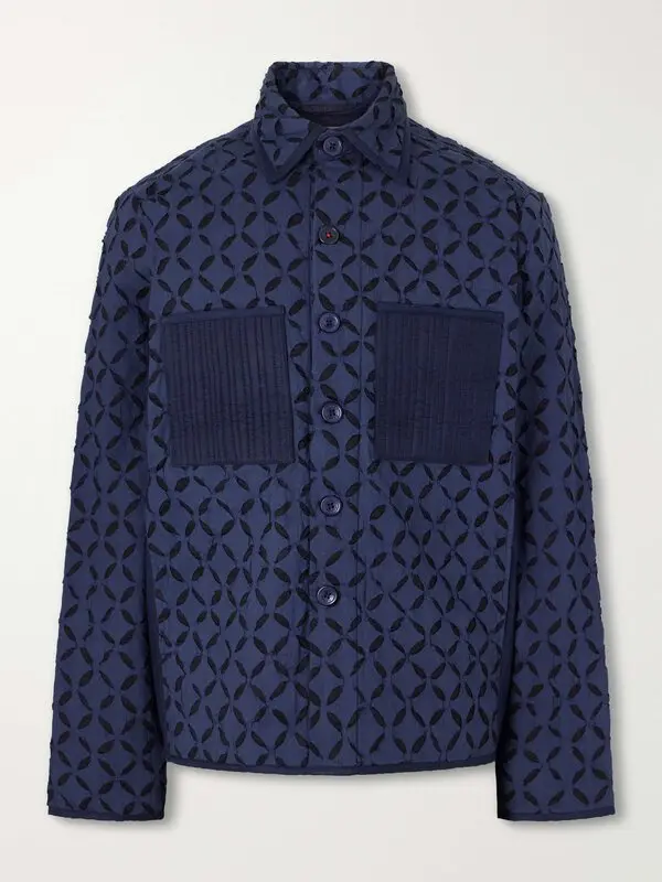 KARDO Wynton Cut-out Padded Textured-cotton Blouson Jacket