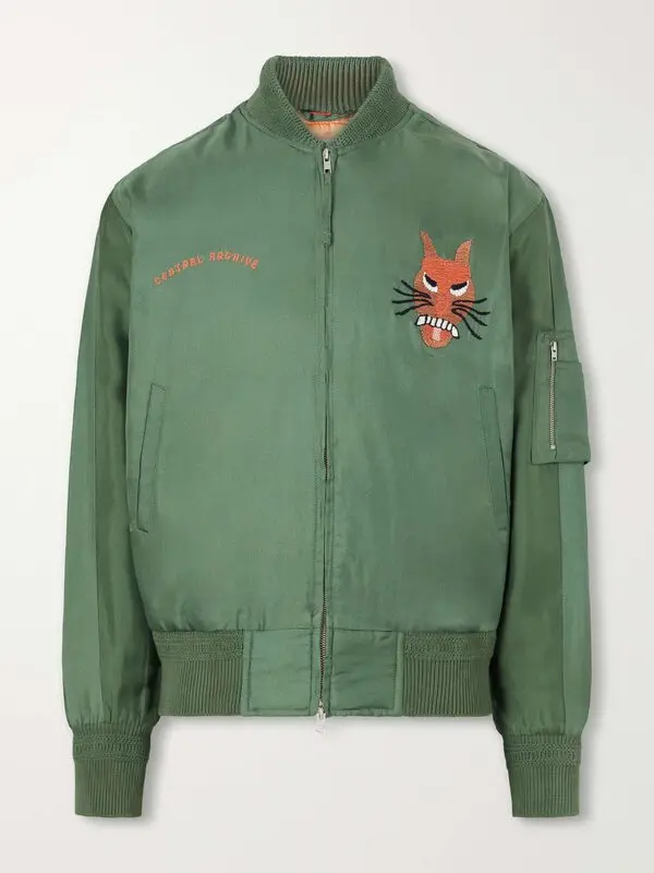 KARDO Max Embroidered Silk-twill Bomber Jacket