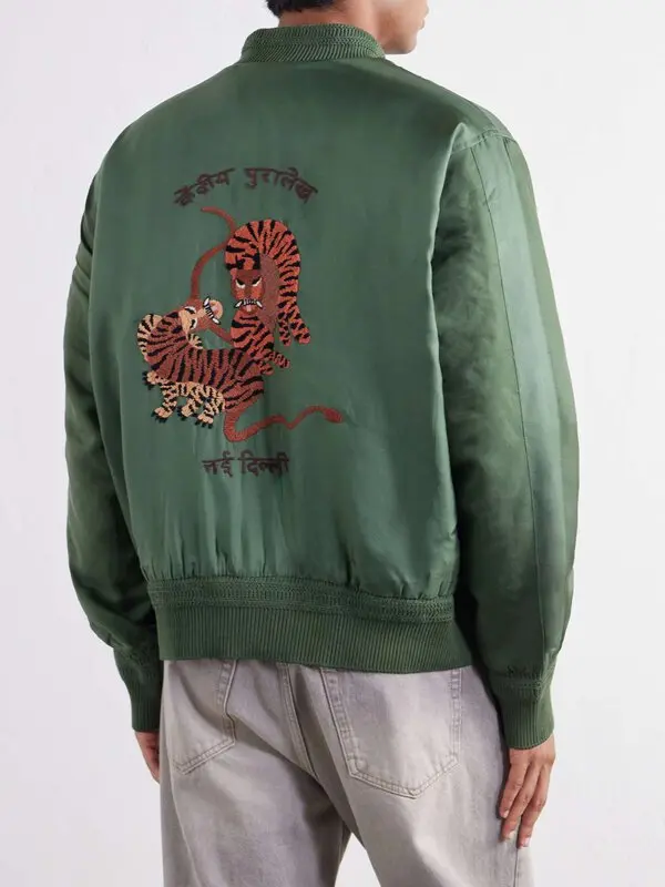 KARDO Max Embroidered Silk-twill Bomber Jacket