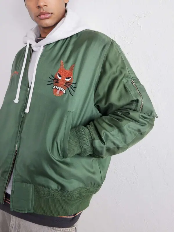 KARDO Max Embroidered Silk-twill Bomber Jacket