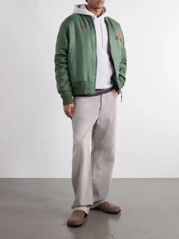 KARDO Max Embroidered Silk-twill Bomber Jacket