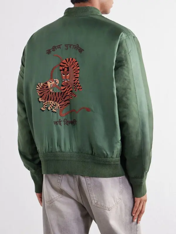 KARDO Max Embroidered Silk-twill Bomber Jacket