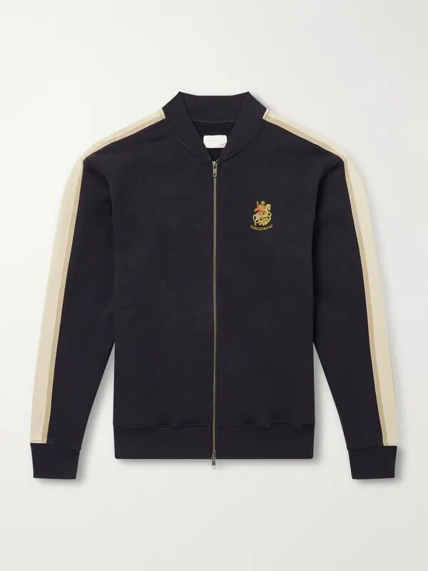 Aimé Leon Dore Saint George Logo-embroidered Striped Cotton Track Jacket