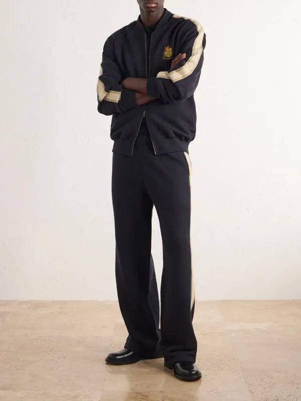 Aimé Leon Dore Saint George Logo-embroidered Striped Cotton Track Jacket