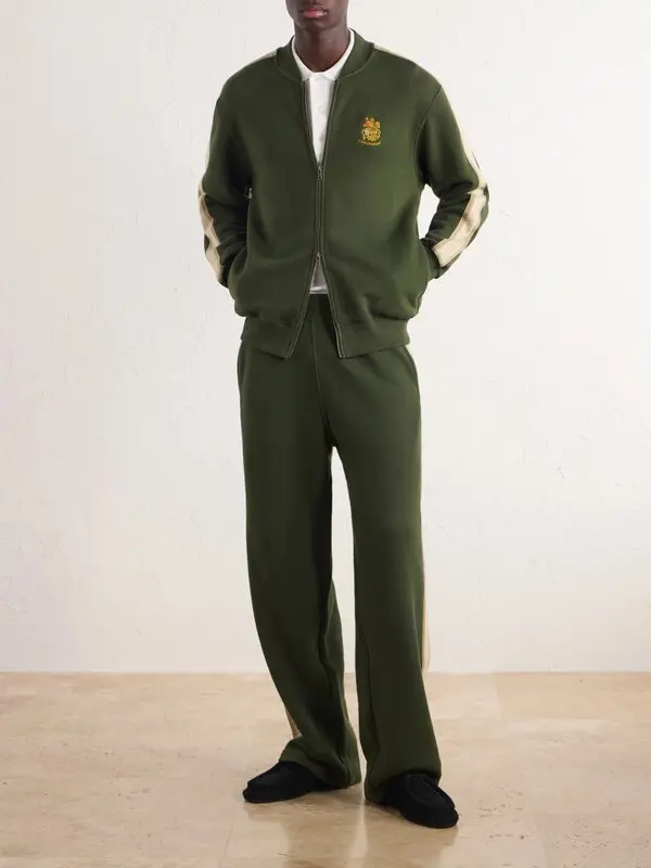 Aimé Leon Dore Saint George Logo-embroidered Striped Cotton Track Jacket