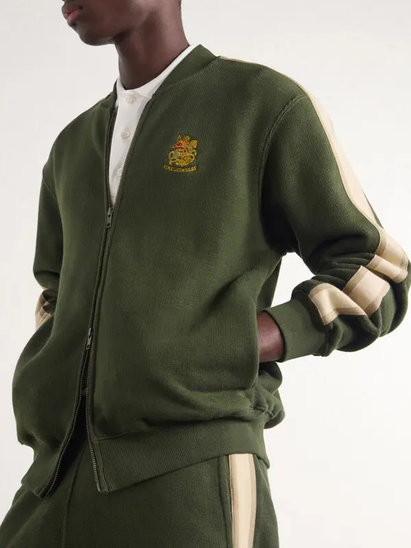 Aimé Leon Dore Saint George Logo-embroidered Striped Cotton Track Jacket