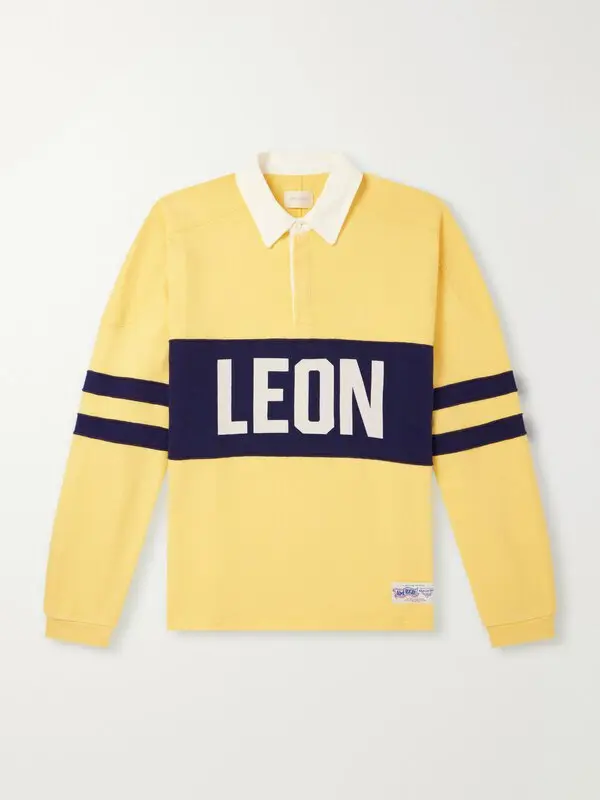 Aimé Leon Dore Logo-printed Striped Cotton Polo Shirt