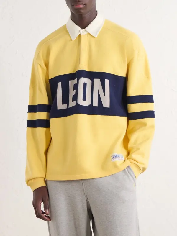 Aimé Leon Dore Logo-printed Striped Cotton Polo Shirt