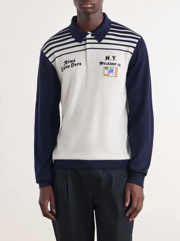 Aimé Leon Dore Logo-embroidered Merino Wool Polo Shirt