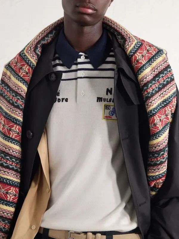 Aimé Leon Dore Logo-embroidered Merino Wool Polo Shirt
