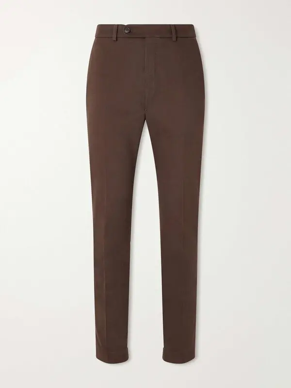 SLOWEAR Incotex Tapered Cotton-blend Twill Trousers
