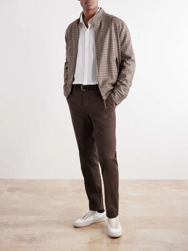 SLOWEAR Incotex Tapered Cotton-blend Twill Trousers