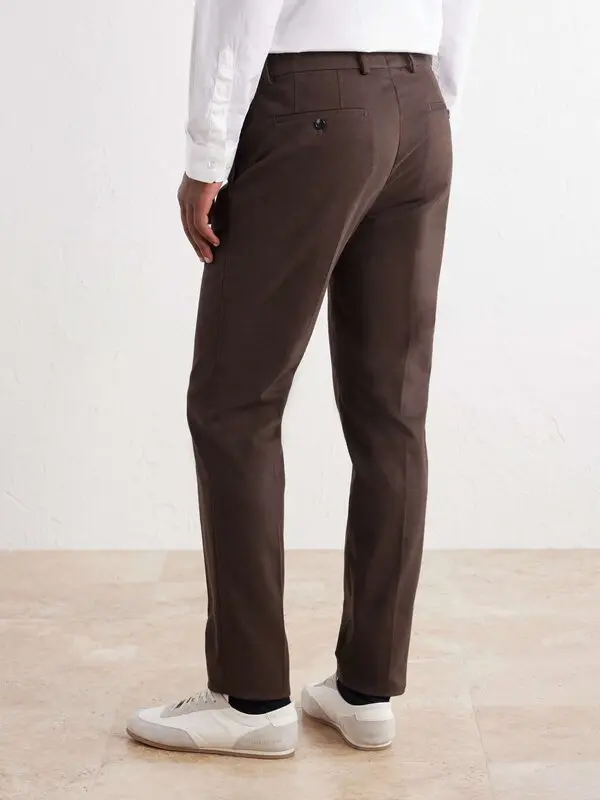 SLOWEAR Incotex Tapered Cotton-blend Twill Trousers