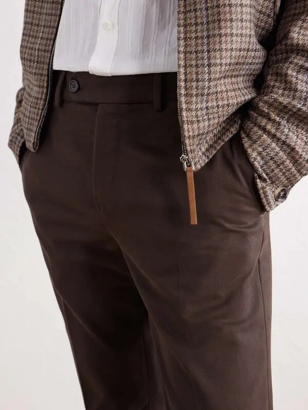 SLOWEAR Incotex Tapered Cotton-blend Twill Trousers