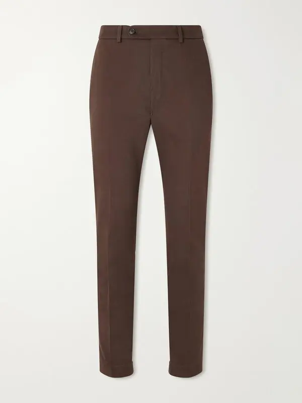 SLOWEAR Incotex Tapered Cotton-blend Twill Trousers