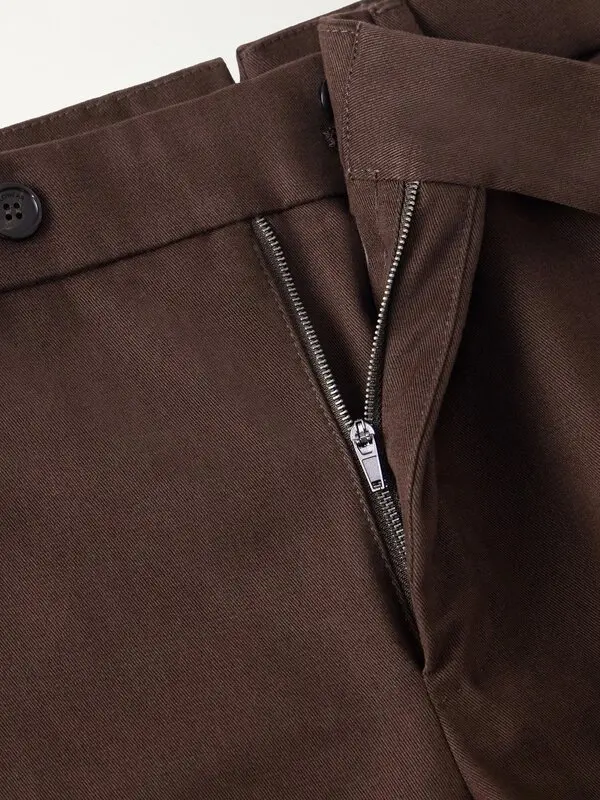 SLOWEAR Incotex Tapered Cotton-blend Twill Trousers
