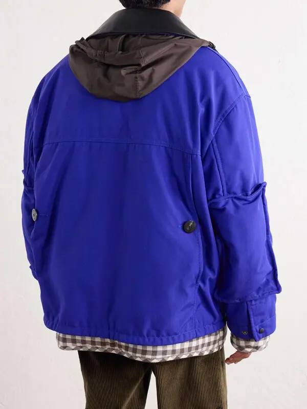 Loewe Leather-trimmed Cordura® Padded Jacket