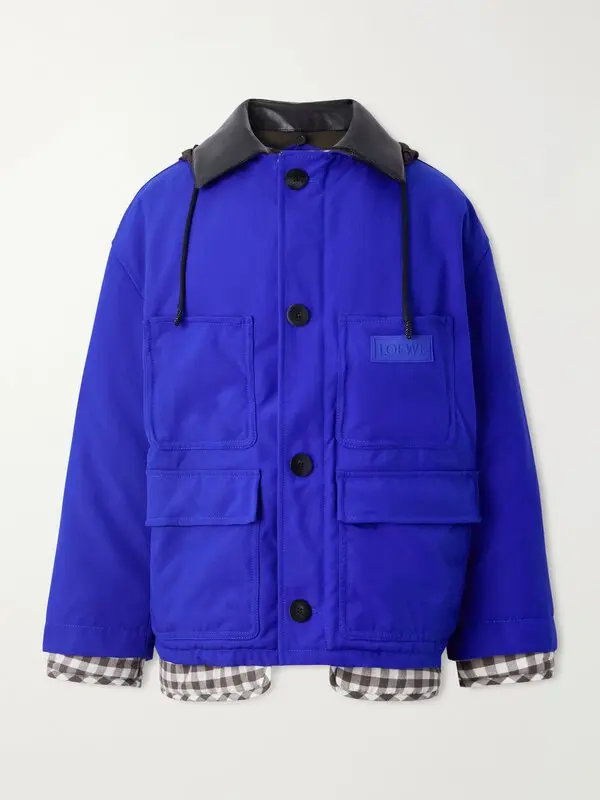 Loewe Leather-trimmed Cordura® Padded Jacket