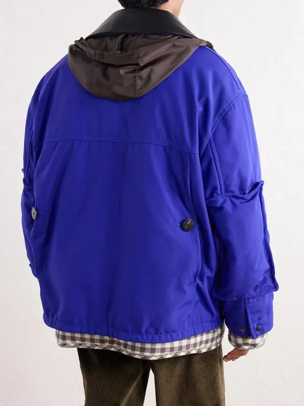 Loewe Leather-trimmed Cordura® Padded Jacket