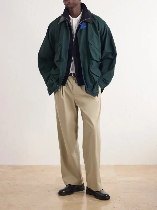 Aimé Leon Dore Straight-leg Pleated Cotton Trousers